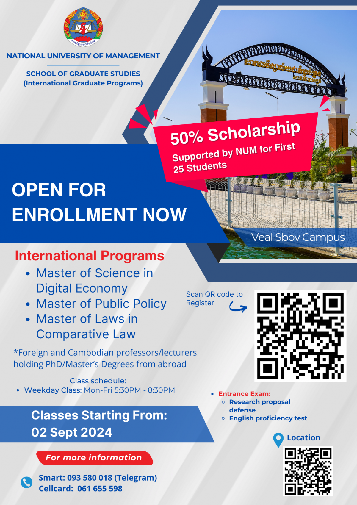 Master Programs at Veal Sbov Campus