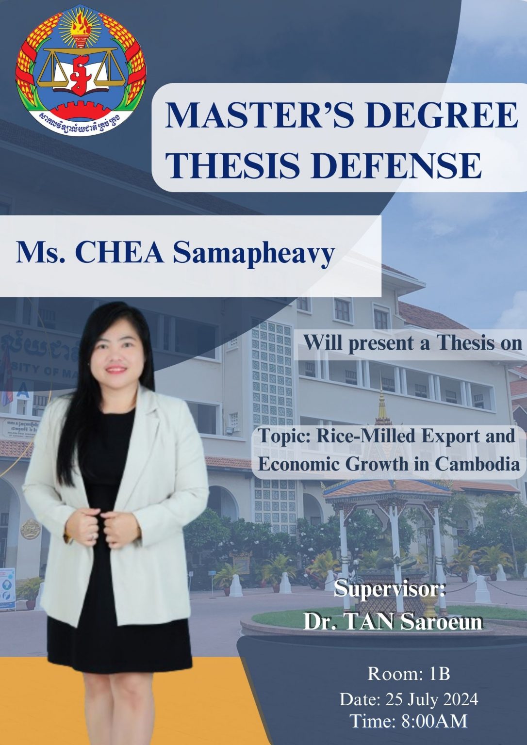 Announcement of Master’s Degree Thesis Defense