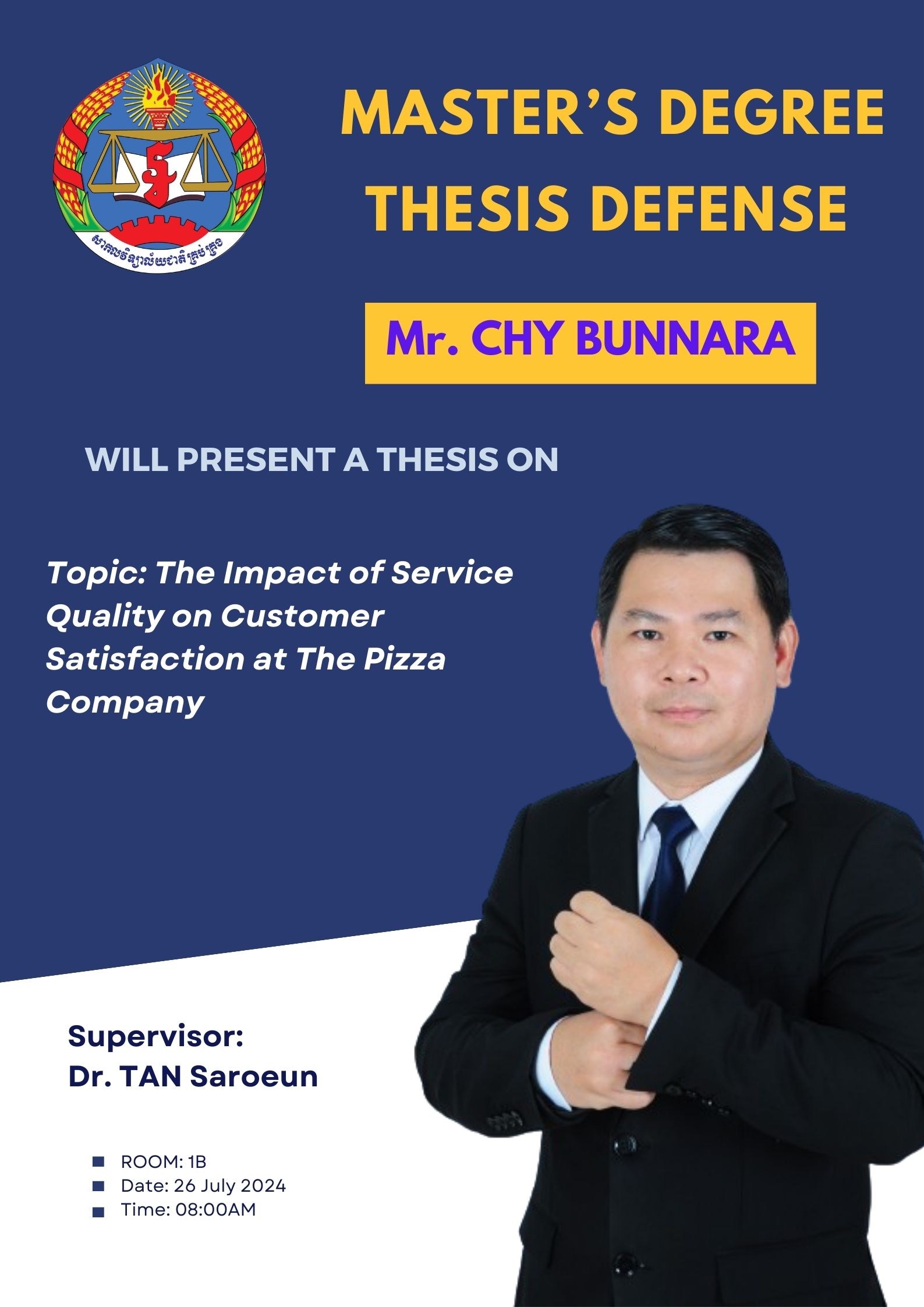 Announcement of Master’s Degree Thesis Defense
